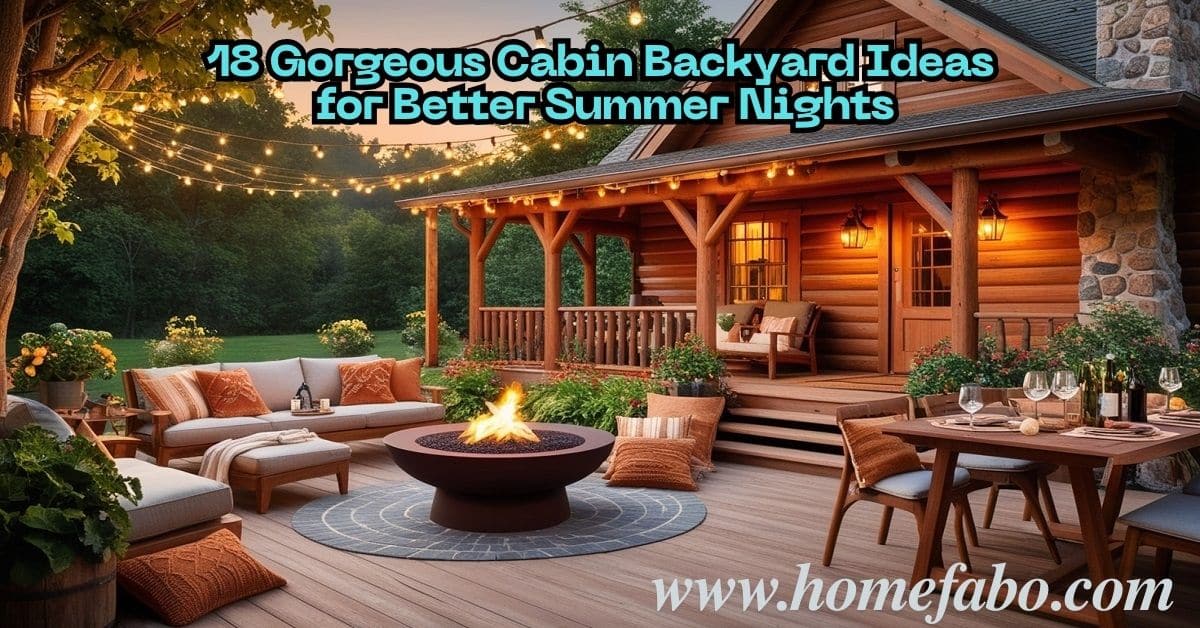 18 Gorgeous Cabin Backyard Ideas for Better Summer Nights - Home Fabo